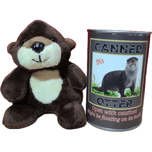 Canned Gifts - Otis the Canned Otter Stuffed Animal Plush w/Funny Joke ...