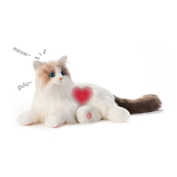 Percy Robot Cat – Voice,Purring & Heartbeat for Comfort – Plushie Depot